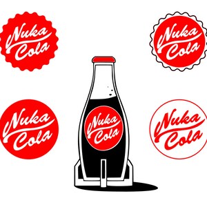 Nuka Cola Fallout Themed Logo & Silhouette Vector Svg Cut | Etsy