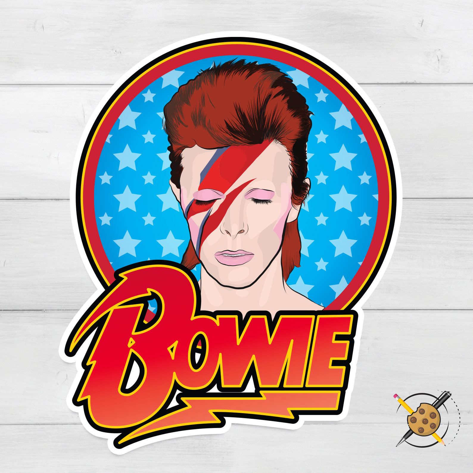 David Bowie Vinyl Sticker Laptop Sticker Glossy Sticker Decal - Etsy