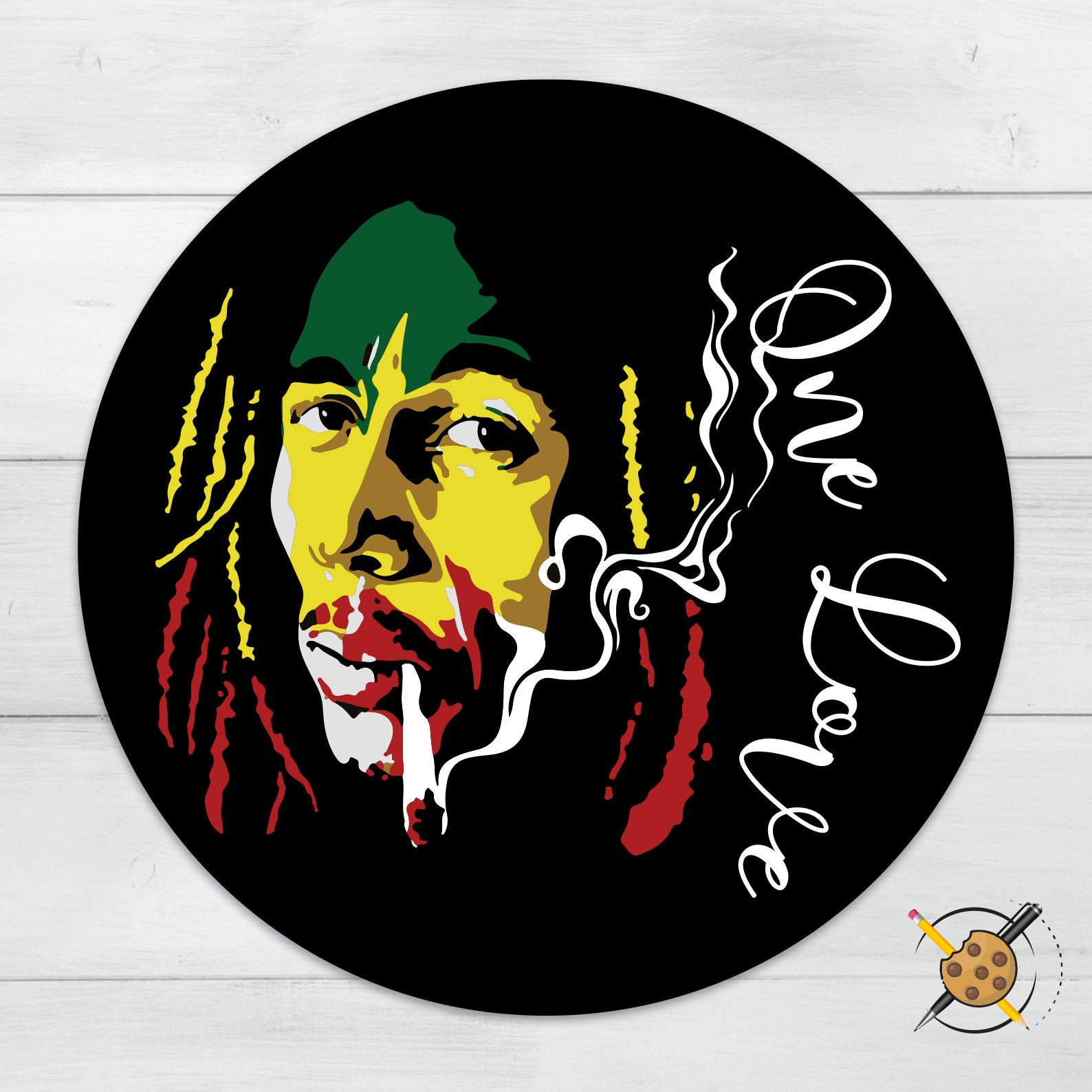 Bob Marley One Love Vinyl Sticker Laptop Sticker Glossy Sticker Decal ...