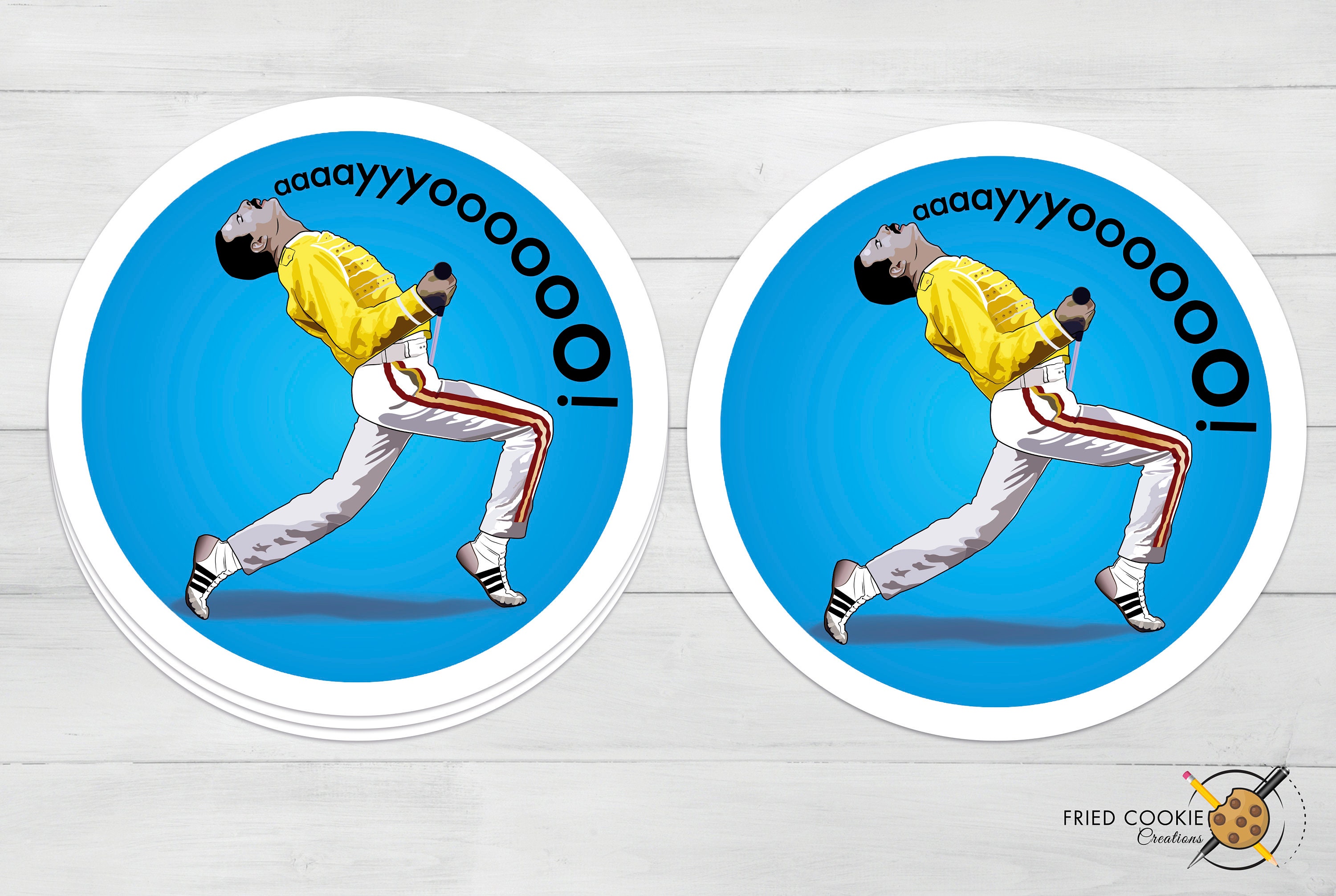 Freddie Mercury Queen AYO Vinyl Sticker Laptop Sticker Glossy Sticker ...