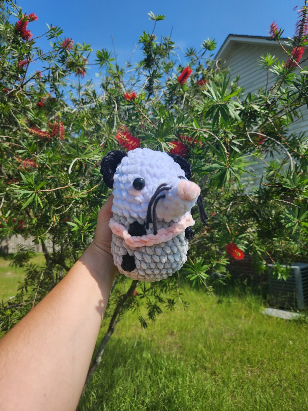 Hand-made Possum Plushie, Crochet Possum, Crochet Gift, Crochet Animal ...
