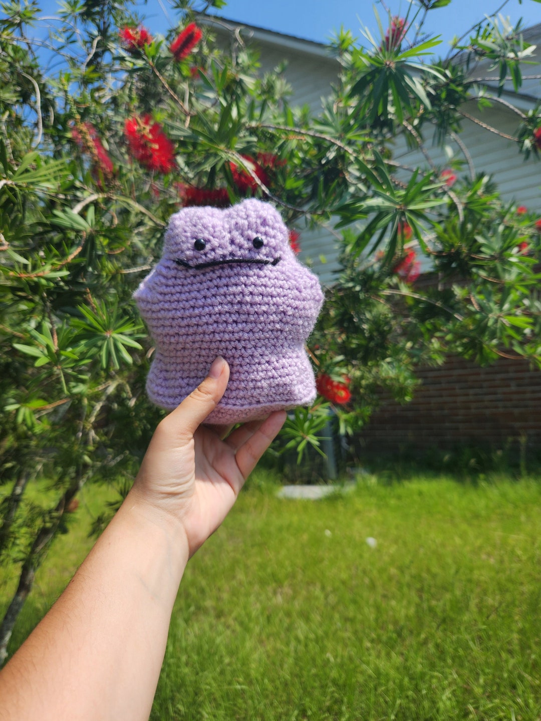 Ditto Plush Crochet Plush Pokemon Hand-crafted - Etsy