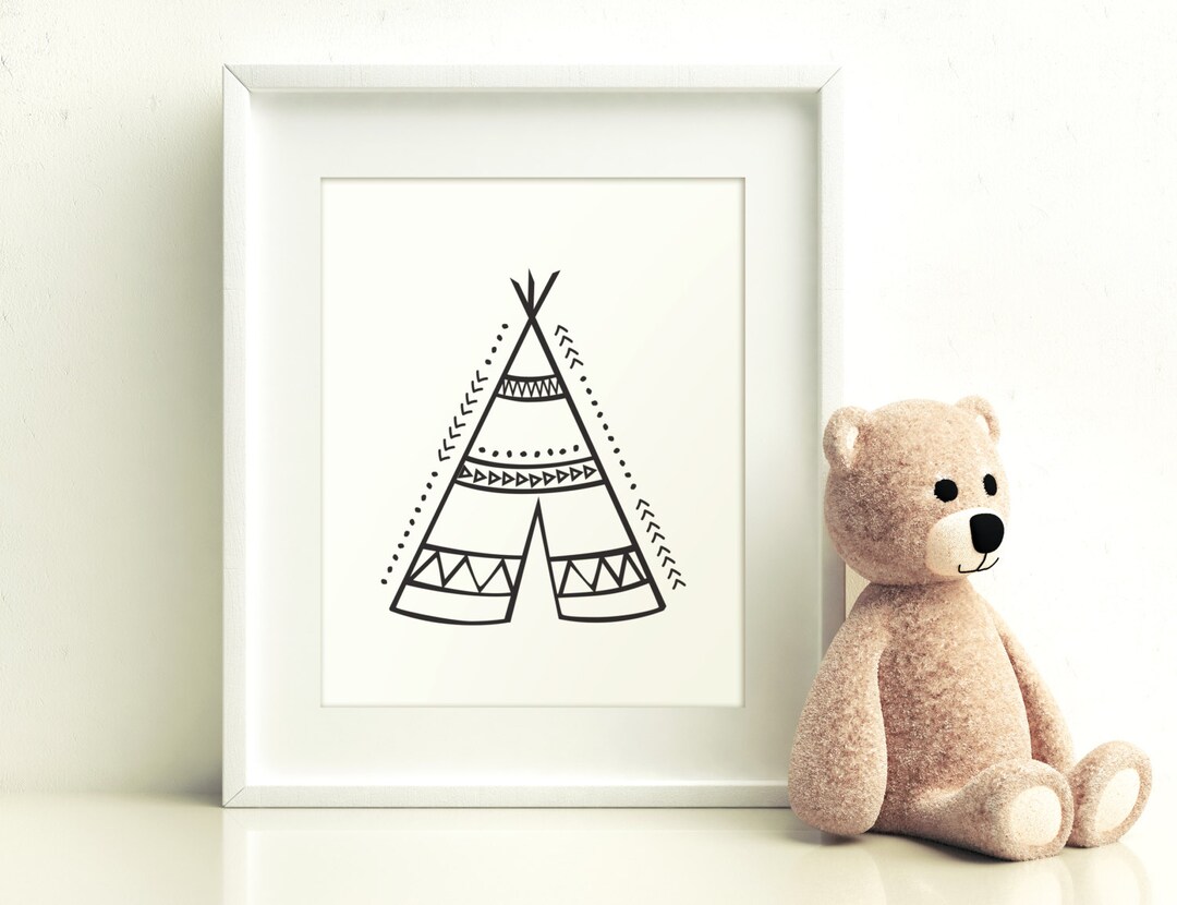 Gender Neutral Tee-pee Printable, Gender Neutral Nursery, Nursery ...