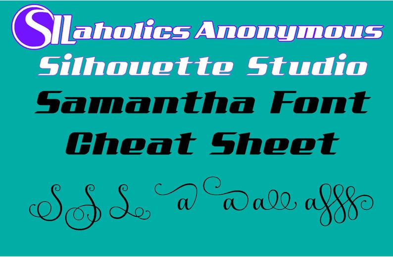 Samantha Font Glyph Guide - Etsy