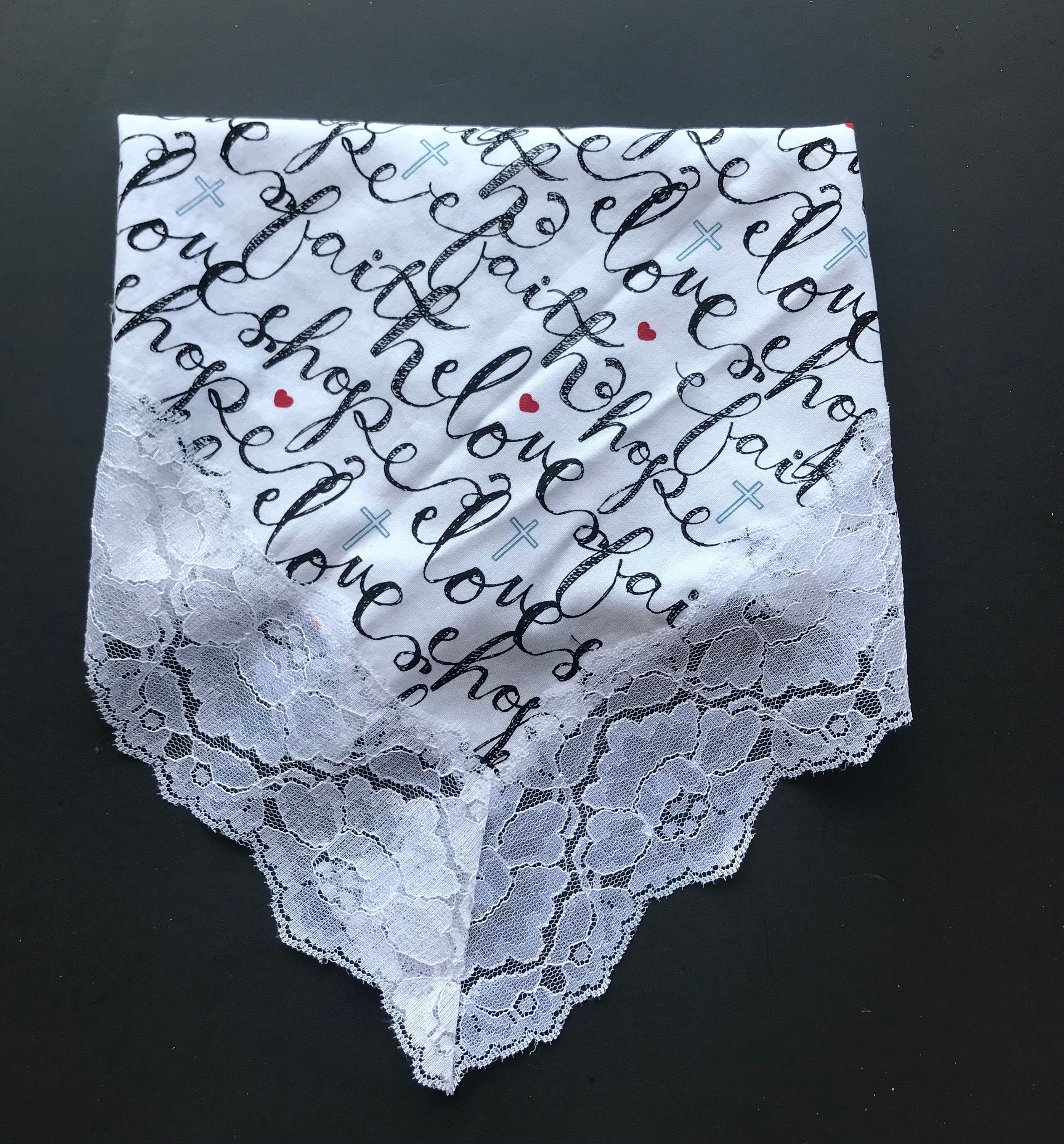 Church Scarf/prayer Cloth Faith, Hope & Love - Etsy