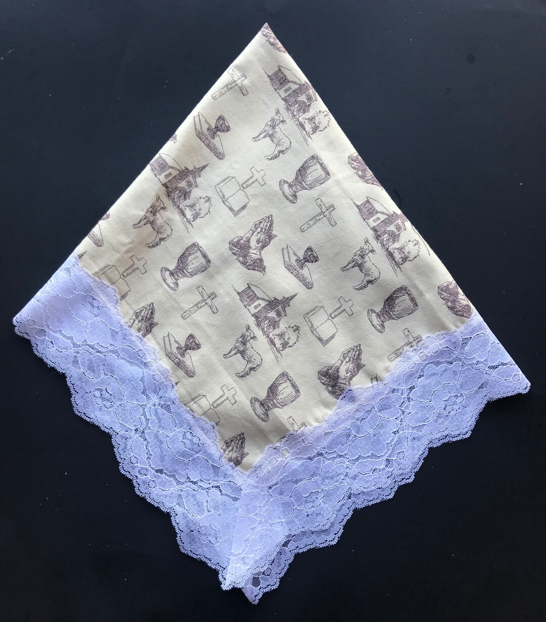 Church Throw - Images of Church, Cross & Praying Hands - Etsy