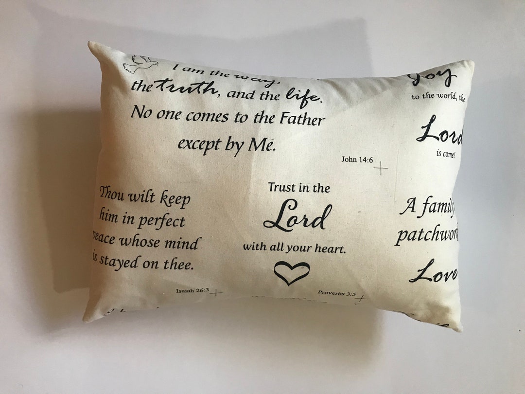Prayer Pillow With Scriptures - Etsy