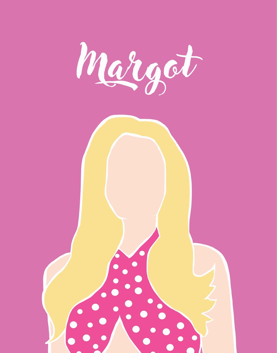 Margot Robbie Portrait Art Print, Barbie Margot Robbie Poster, Instant ...