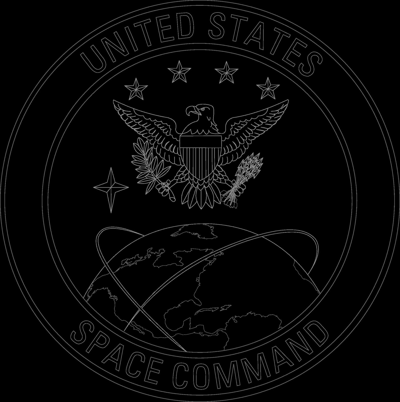 U S Space Command Usspacecom Seal Svg Cut File Etsy