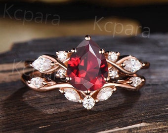 Ruby Wedding Ring - Etsy