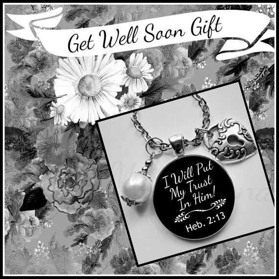 Get Well Soon Gifts Bible Quote Hebrew 2:13 put My | Etsy