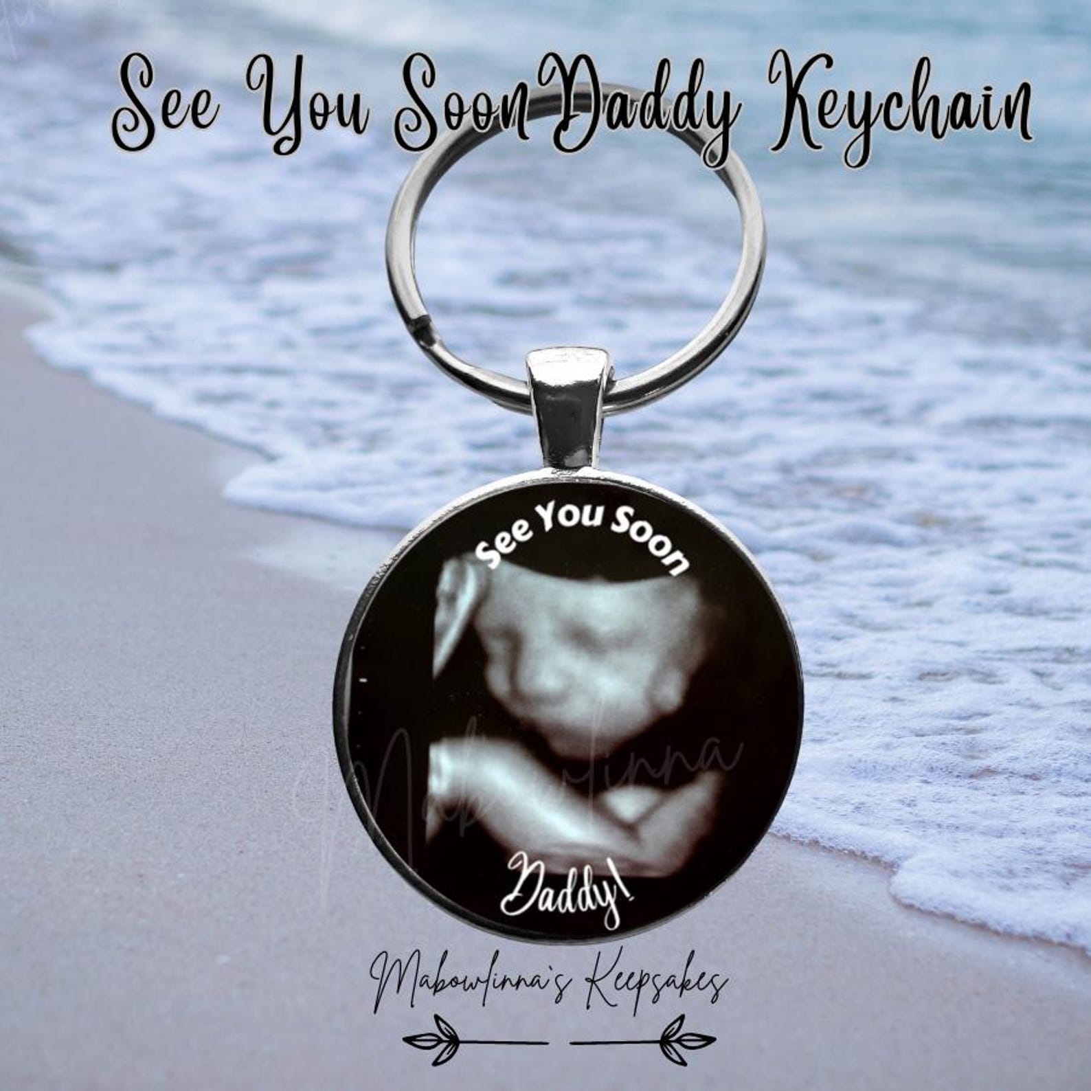 Personalized Baby Sonogram Keychain for Dad - “can’t Wait to Meet You ...