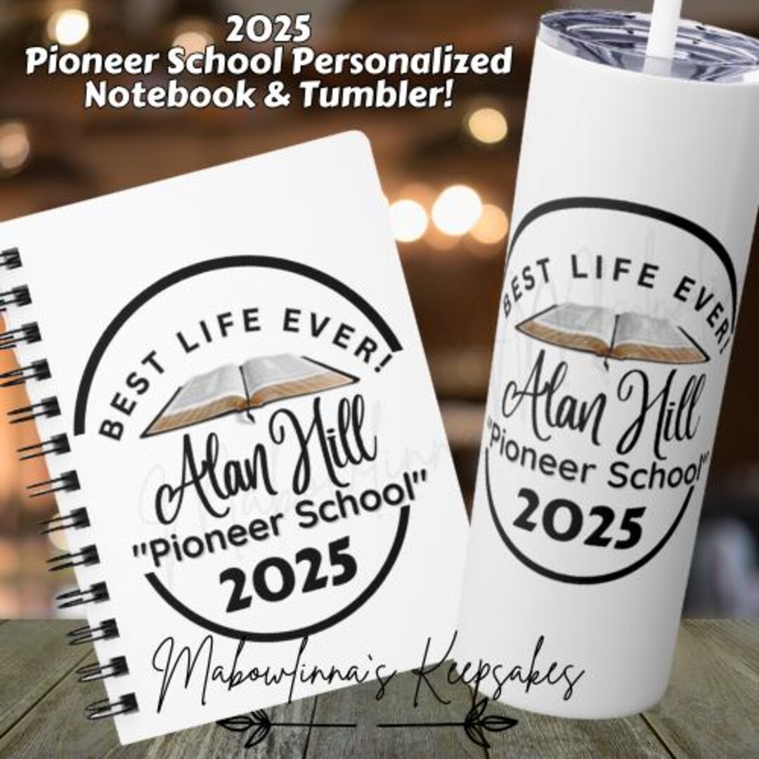 JW 2025 Pioneer School Open Bible Design Personalized Notebook ...