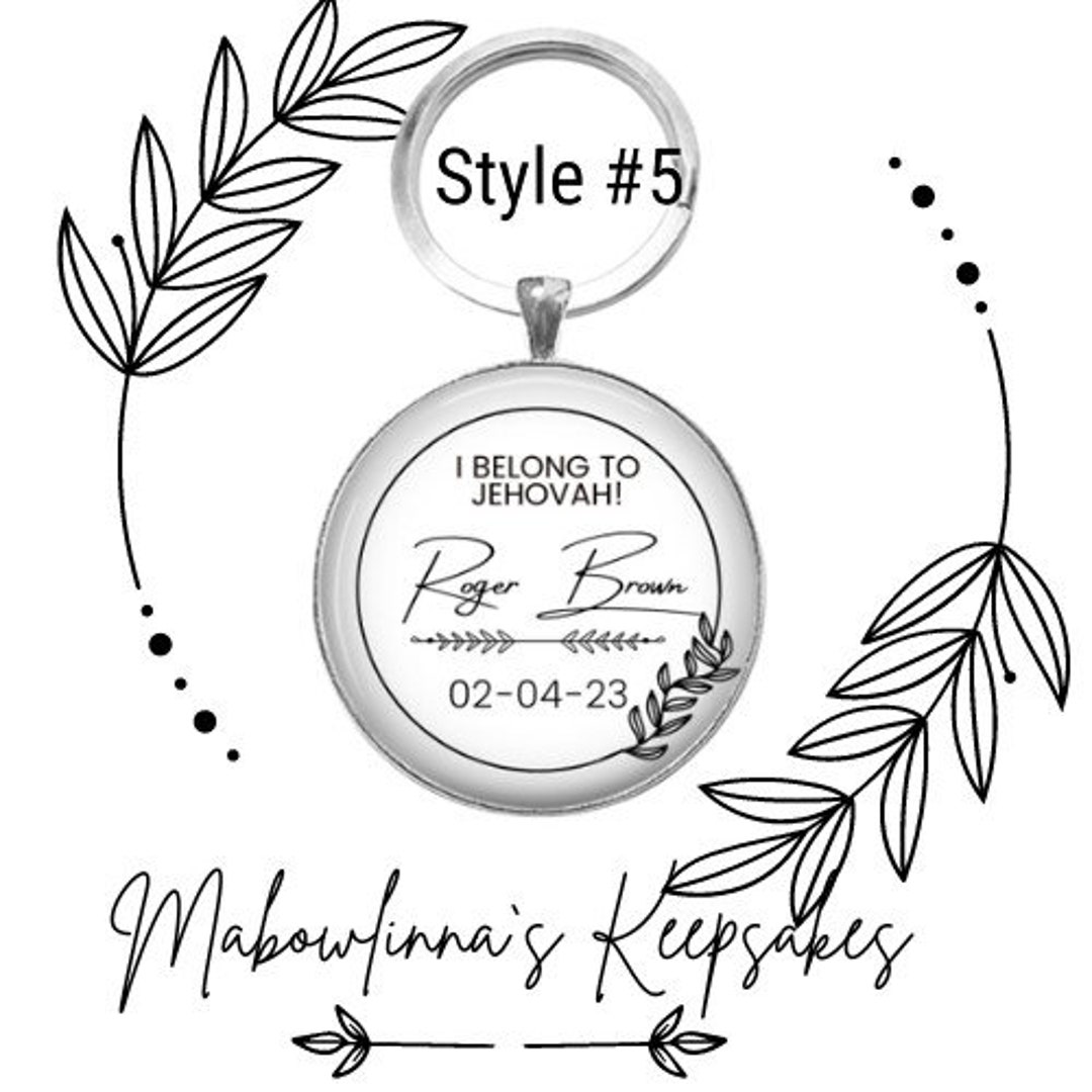 Personalized JW Baptism Gifts for Brothers i Belong to Jehovah Keychain ...
