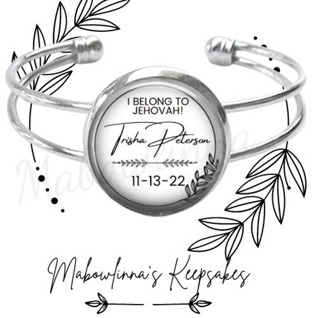 Jw Baptism Cuff Bracelet i Belong to Jehovah Personalized With Name ...
