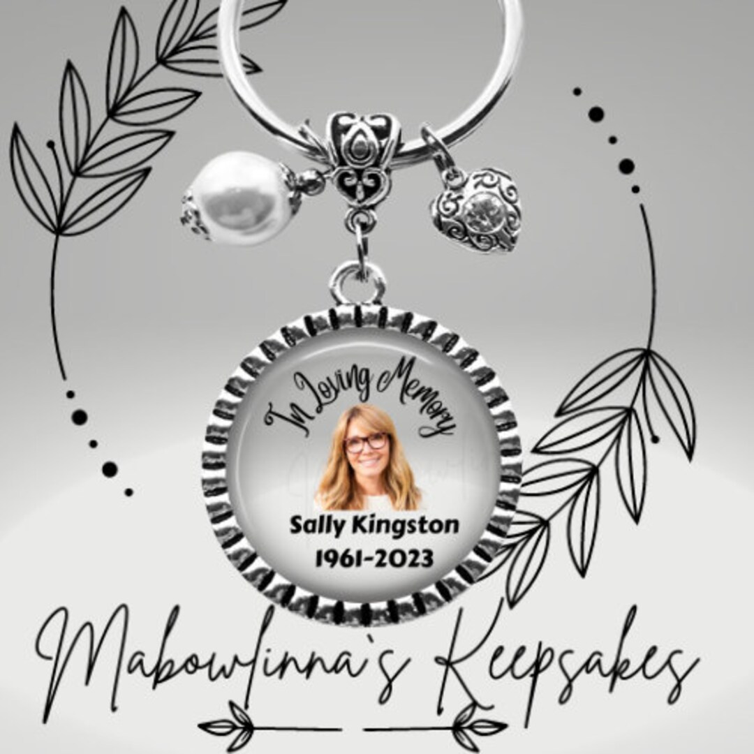 In Loving Memory Personalized Photo Charm Keychain With Dates ...