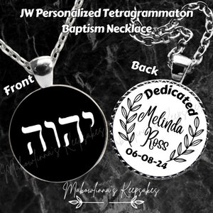 Jw Gift Jehovahs Name in Hebrew Tetragrammaton Black & White Charm ...