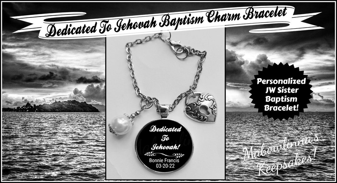Personalized Jw Gifts "dedicated to Jehovah" Charm Bracelet With Name ...