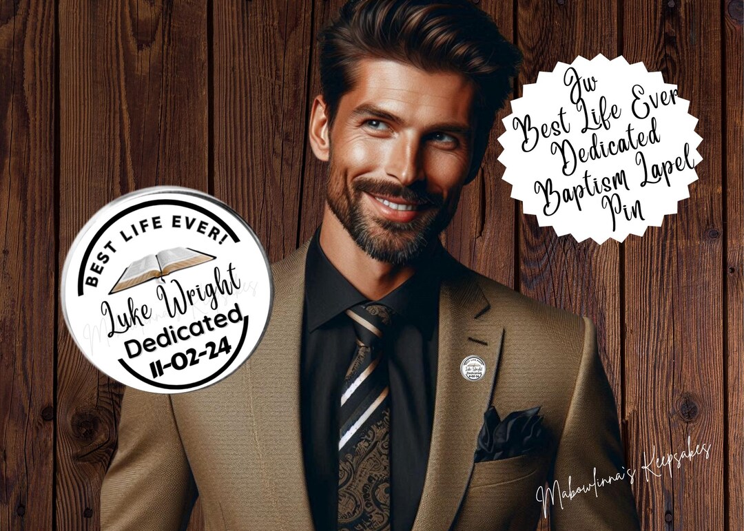 JW “best Life Ever” Dedicated Personalized Lapel Pin With Name ...