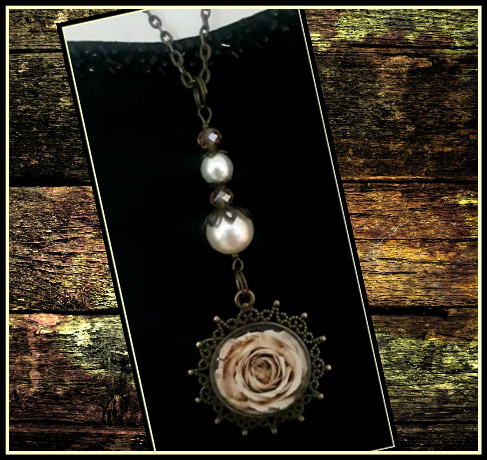 Antique Vintage Ivory Rose Flower Heart Pearl Crystal | Etsy