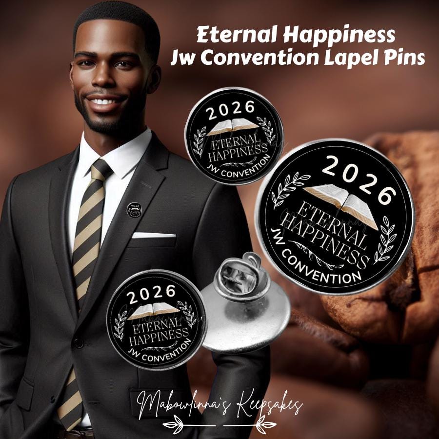 JW 2026 “eternal Happiness” Convention Pin / Tie Tack – Open Bible ...