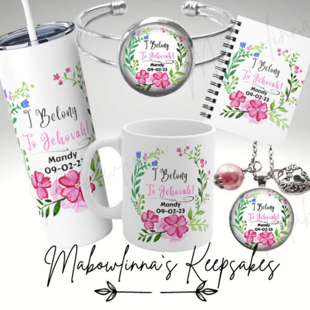 JW Personalized Baptism Gifts "i Belong to Jehovah" Gift Bundle Packs ...