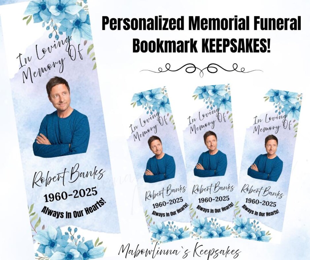 In Loving Memory Personalized Memorial Funeral Keepsake Bookmark ...