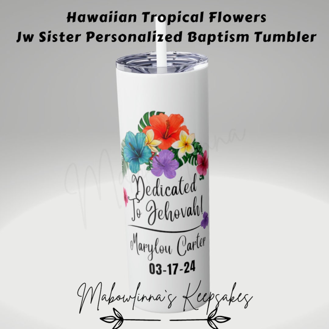 JW Sister Personalized Baptism Gift Tumbler Dedicated to Jehovah ...
