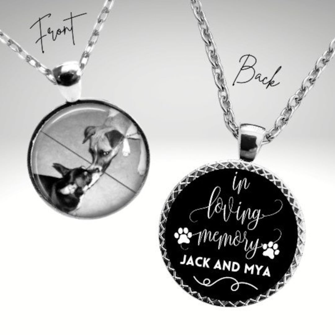 In Loving Memory of Pet Memorial Dog, Cat Photo Keepsake Necklace ...