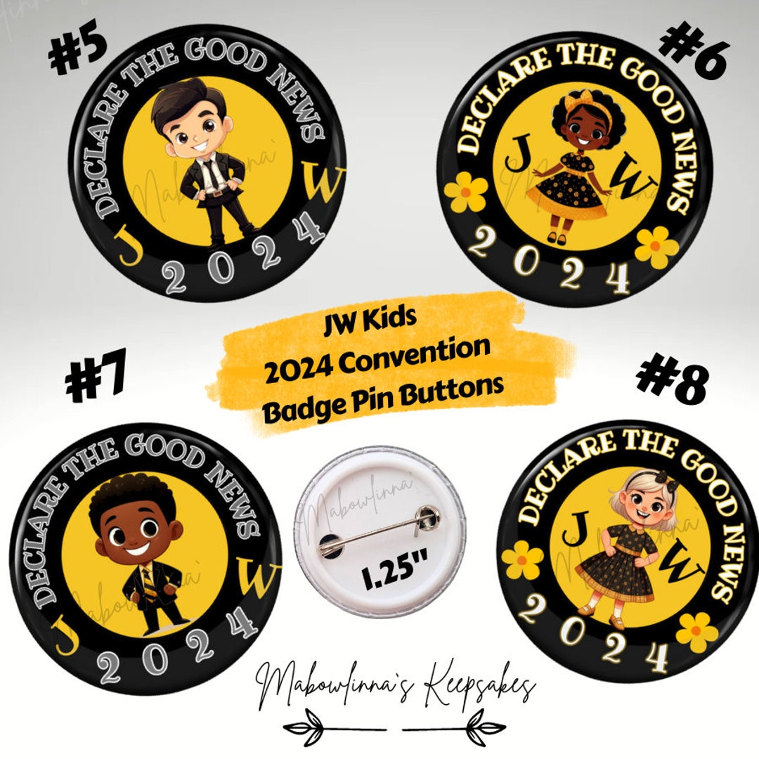 Declare the Good News Badge Pin Buttons for Kids JW 2024 Convention ...