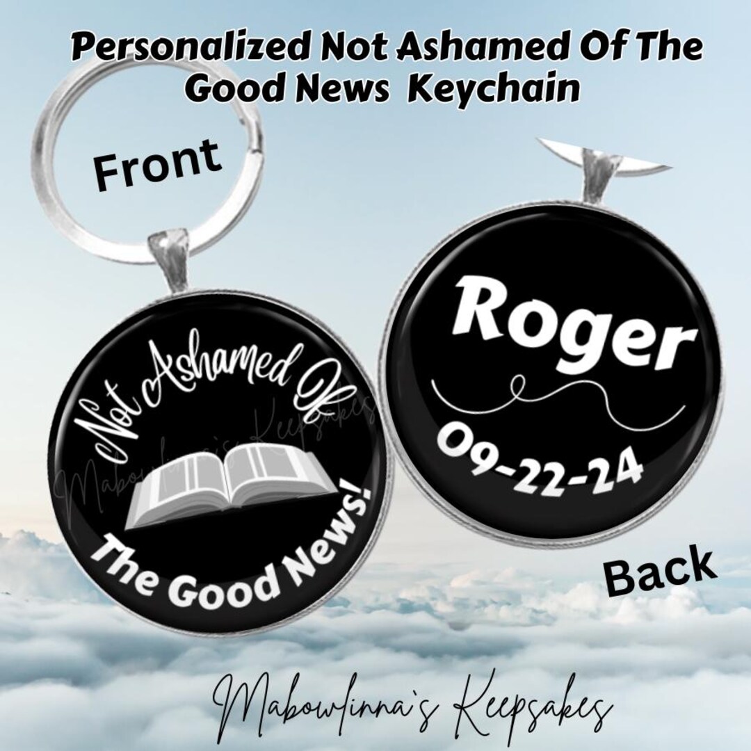 Personalized JW Keychain Baptism Gifts "not Ashamed of the Good News ...