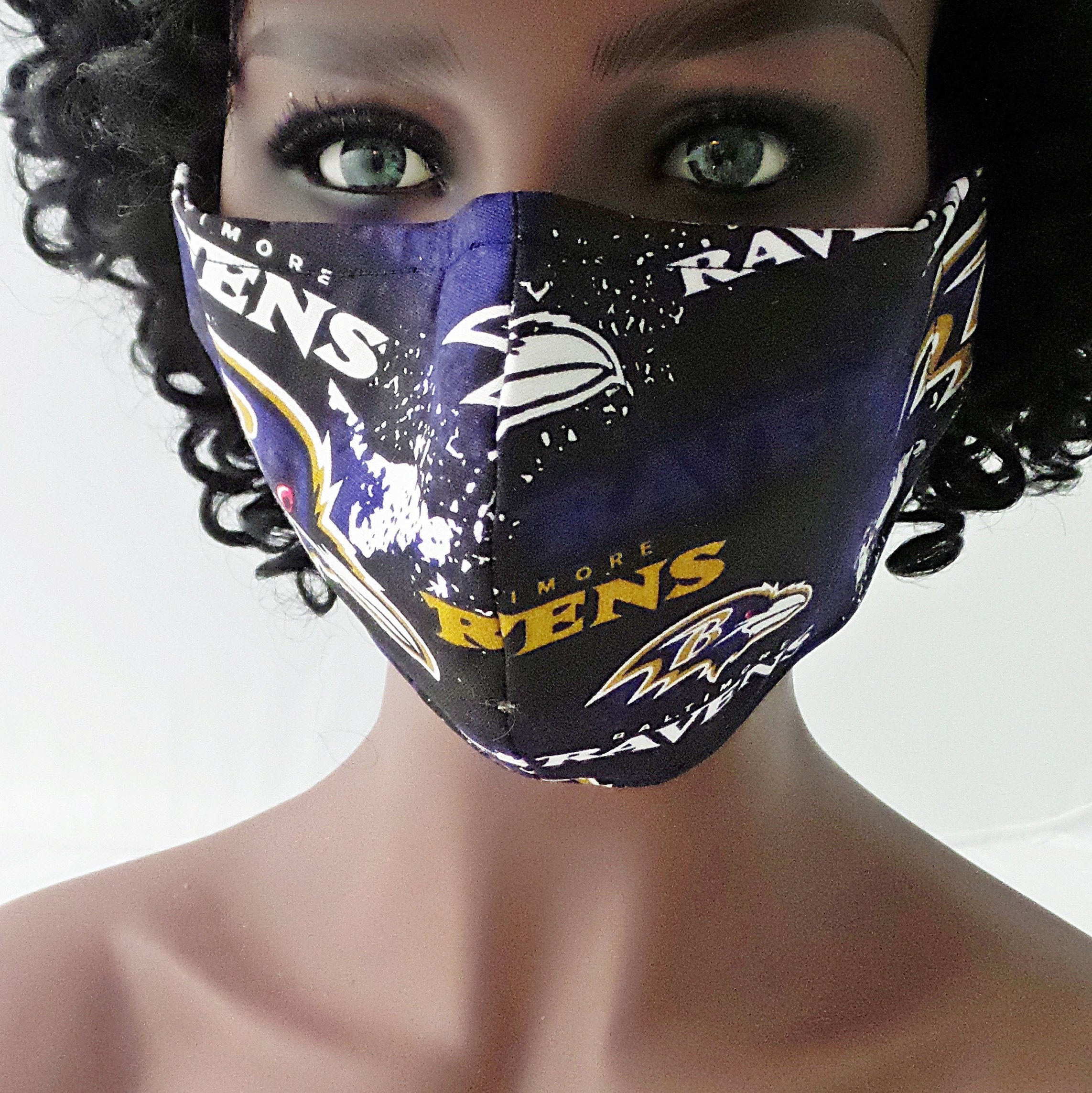 Baltimore Ravens Face Mask: NFL Purple Gold Black, Filter Pocket - Etsy.de