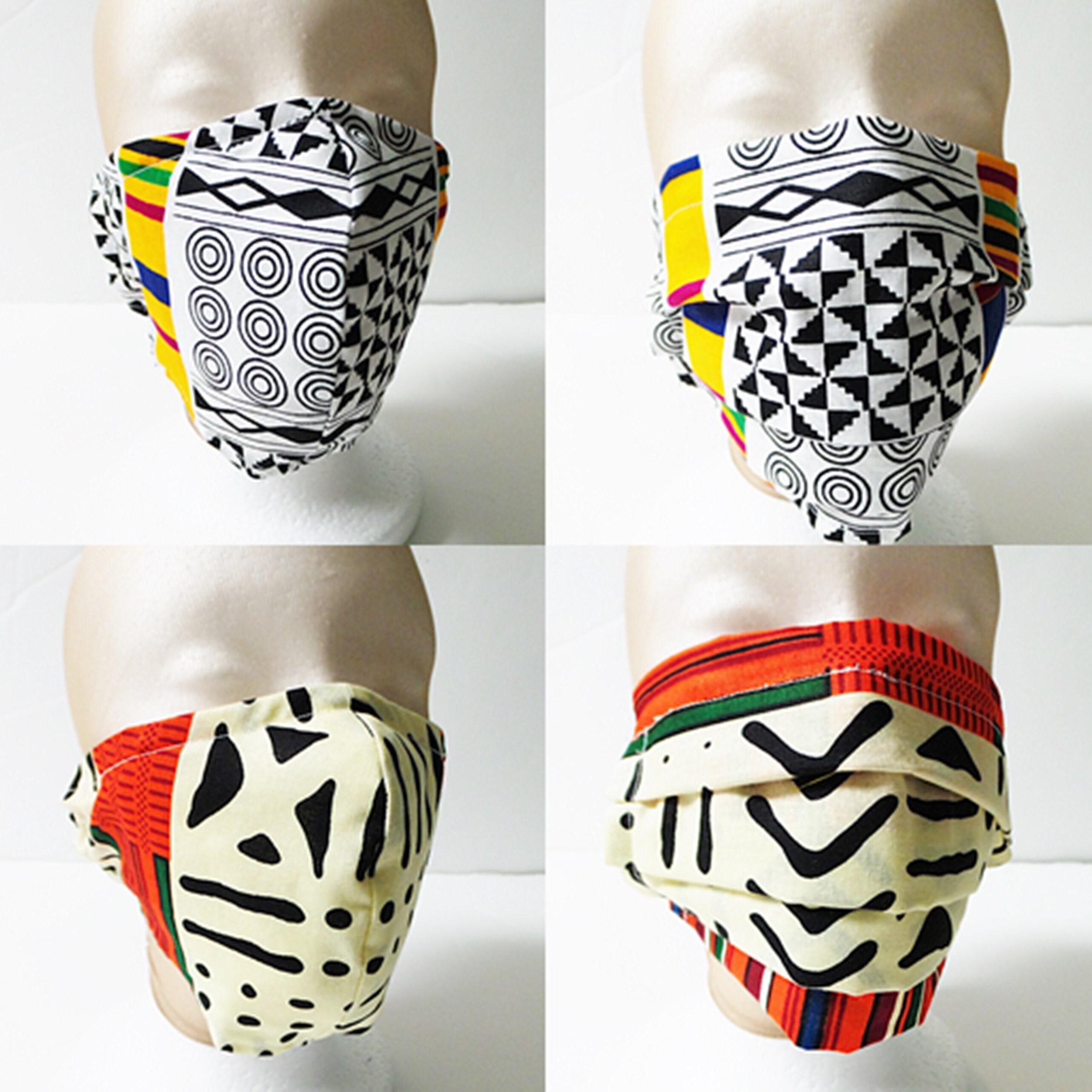 Mud Cloth Stripe Face Masks With Filter Pocket Mud Cloth - Etsy