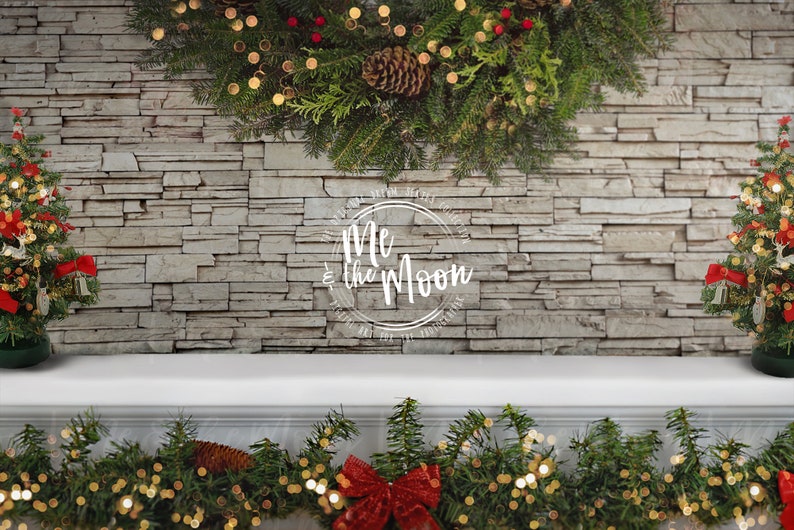 UPDATED* Christmas Shelf Backdrop/ Christmas Digital Backdrops / a ...