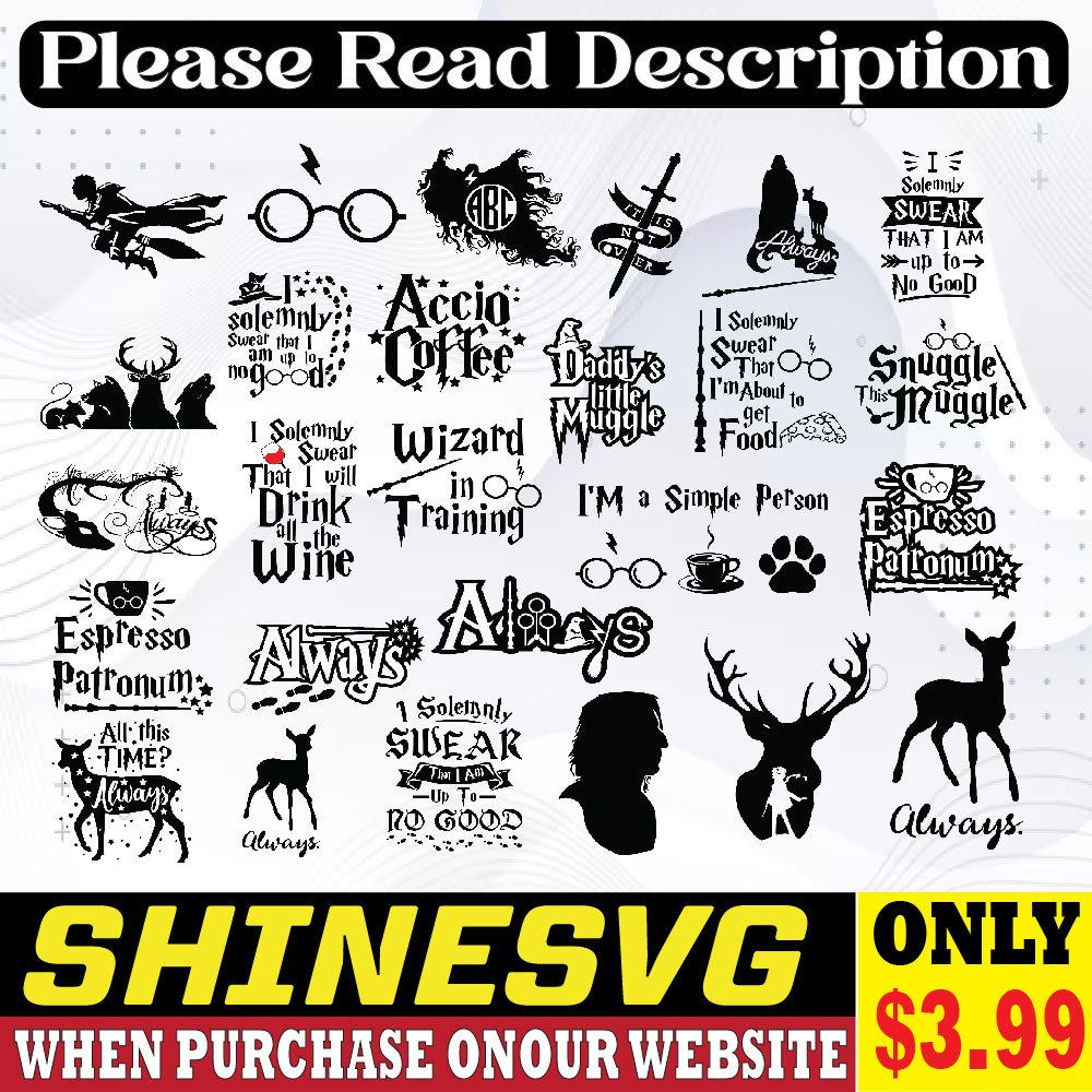 Bundle 27 Files Harry Potter SVG PNG DXF Harry Potter Svg - Etsy