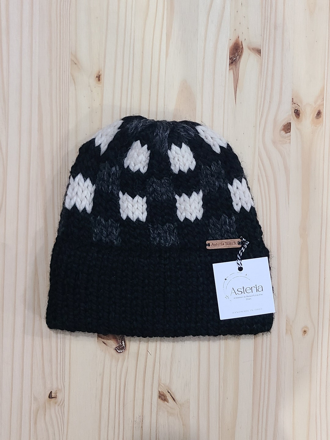 Black Buffalo Plaid Beanie, Men's Hat, Lumberjack Beanie, Plaid Hat ...