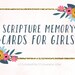 Girls Scripture Memory Cards | Etsy