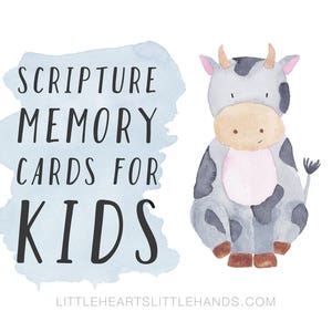 Kids Scripture Memory Cards - Etsy