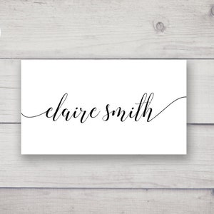 Printable Wedding Name Card Template | Calligraphy Script Lettering ...