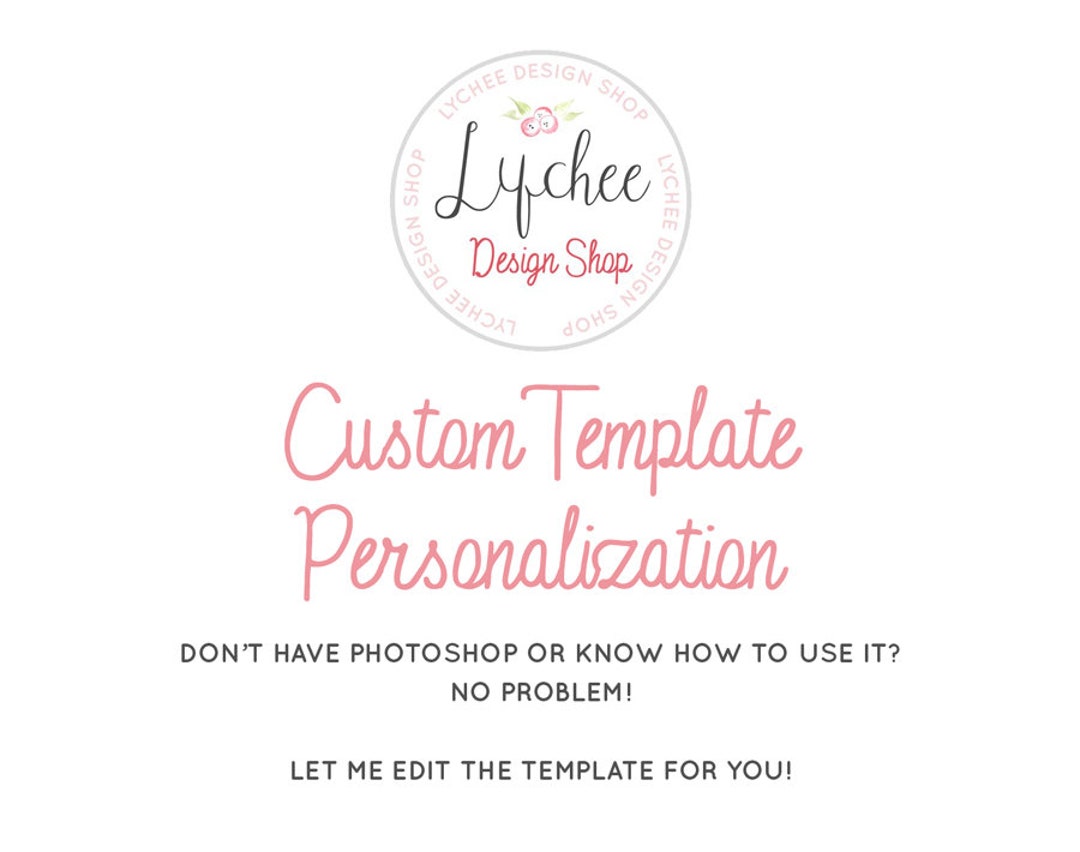 Personalize My Template | Add on Listing Customization - Etsy