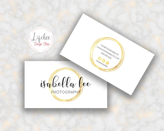 Round Business Card Template