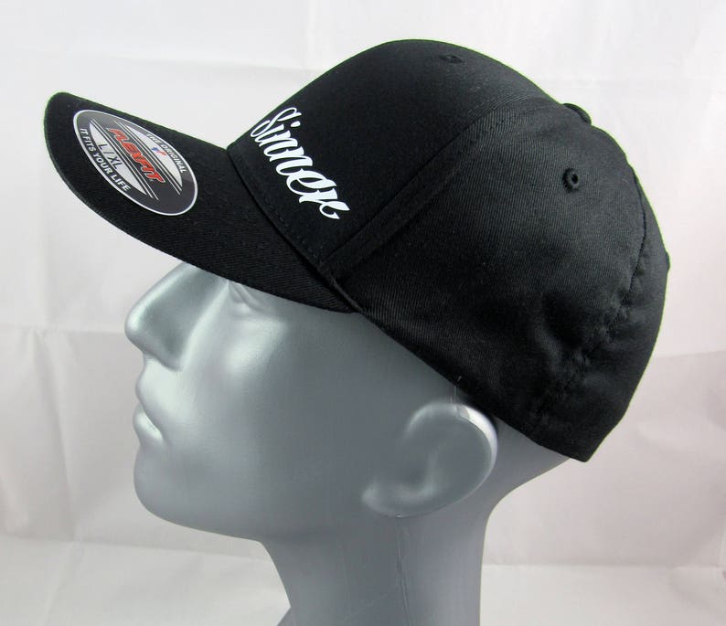 Sinner Flex-fit Custom Fitted Hat, Sinner Cap, Sinner Flexfit, Sinner ...