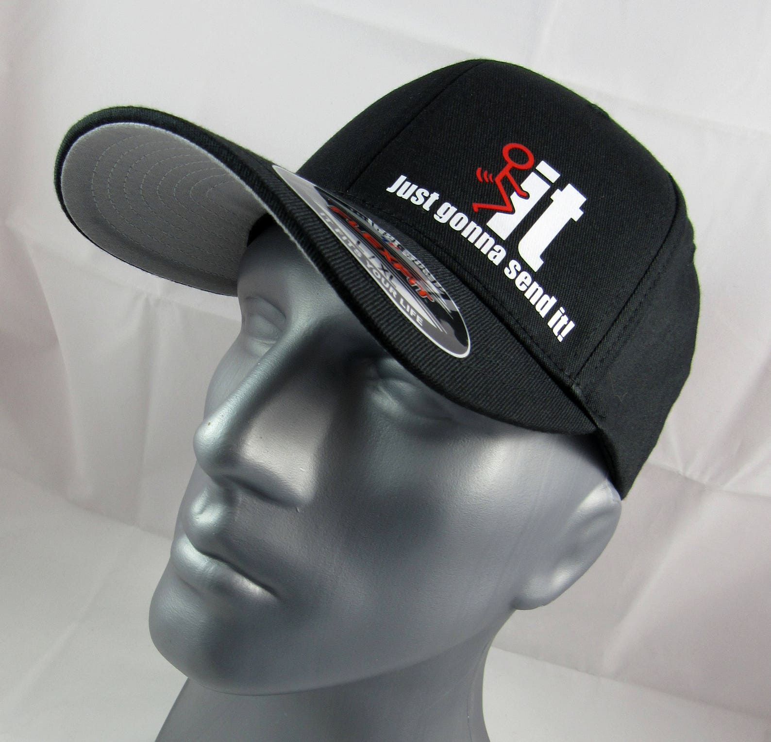 Just Gonna Send It Custom Flex-fit Fitted Hat, F It, Screw It, Send It ...