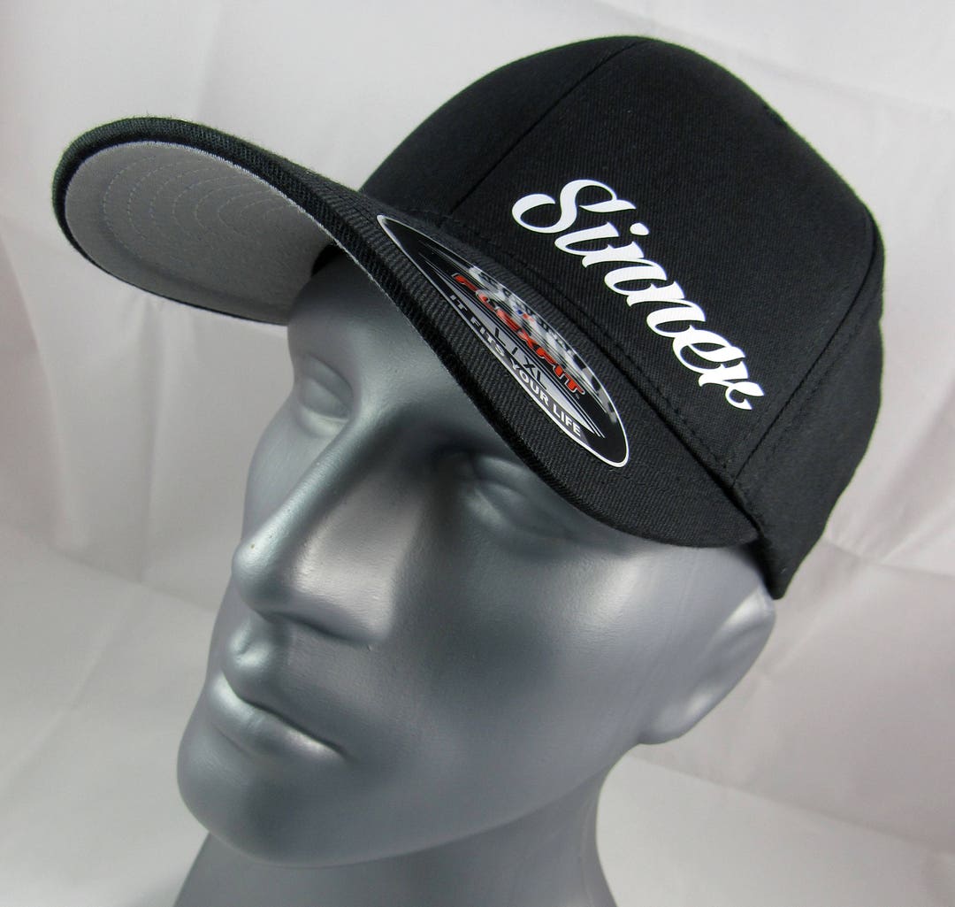 Sinner Flex-fit Custom Fitted Hat, Sinner Cap, Sinner Flexfit, Sinner ...