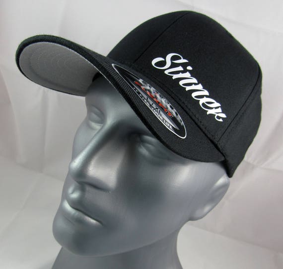 Sinner Flex-fit Custom Fitted Hat Sinner Cap Sinner Flexfit | Etsy
