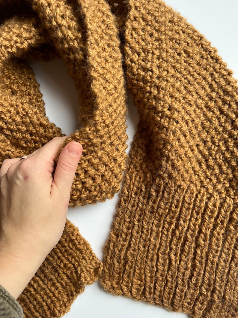 Modern Knit Scarf Pattern: Beginner Friendly (PDF Pattern) - Etsy