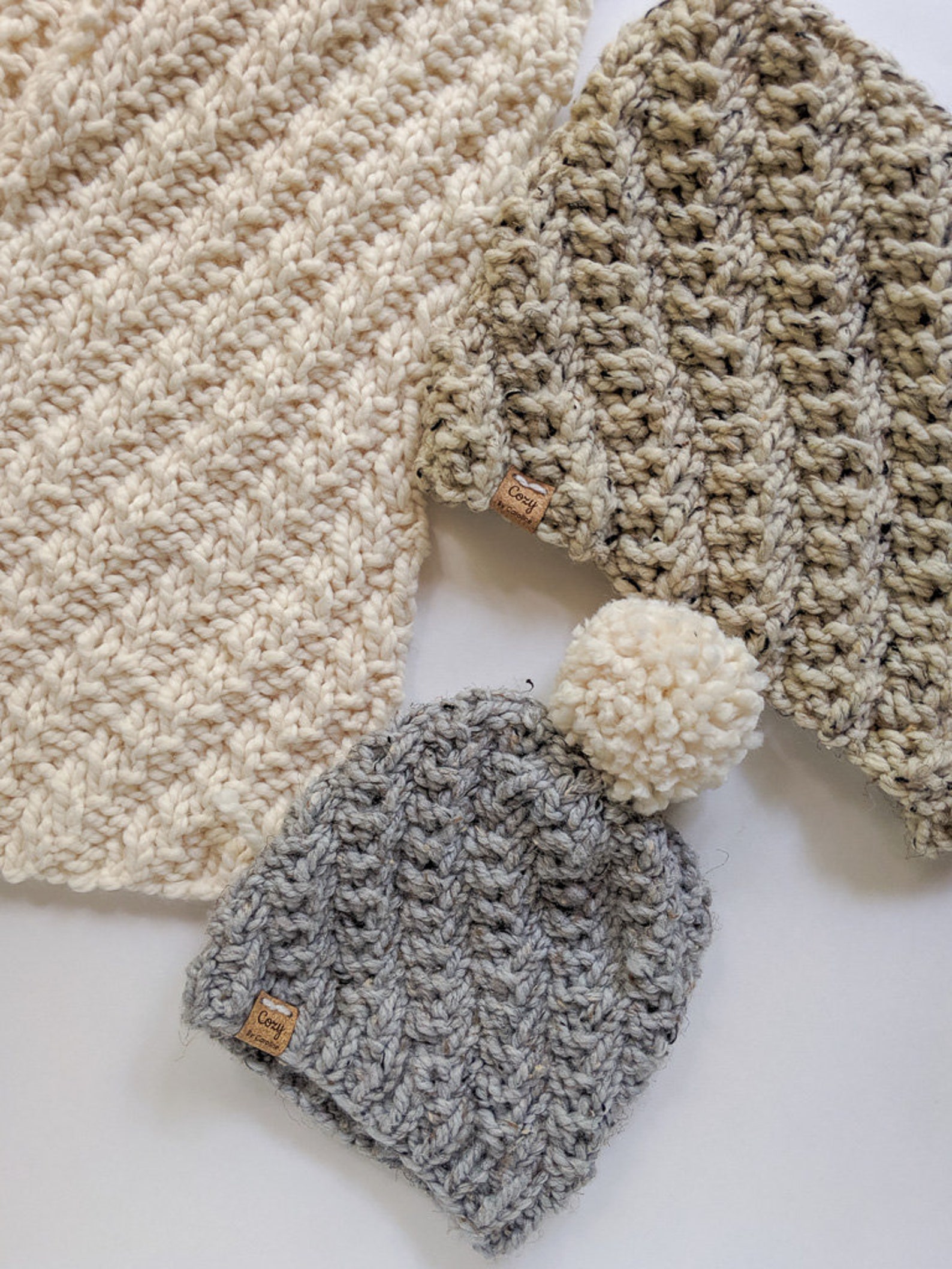 Knitting Pattern Bundle Beginner Knitting Pattern Scarf - Etsy