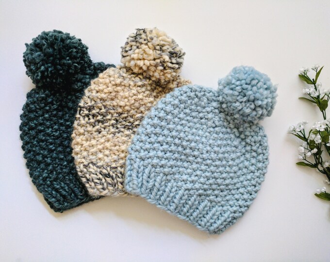 Knitting Pattern Seed Stitch Beanie Pattern Knit Hat | Etsy