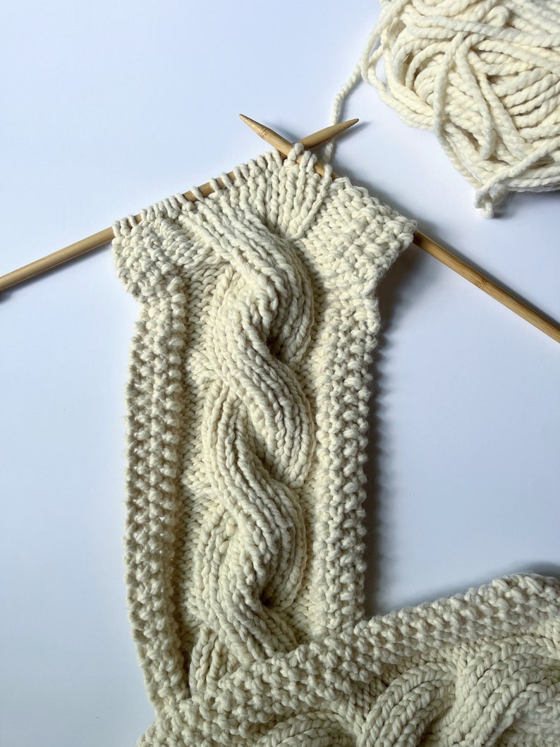 Chunky Cable Scarf Knitting Pattern: Beginner Friendly (digital ...