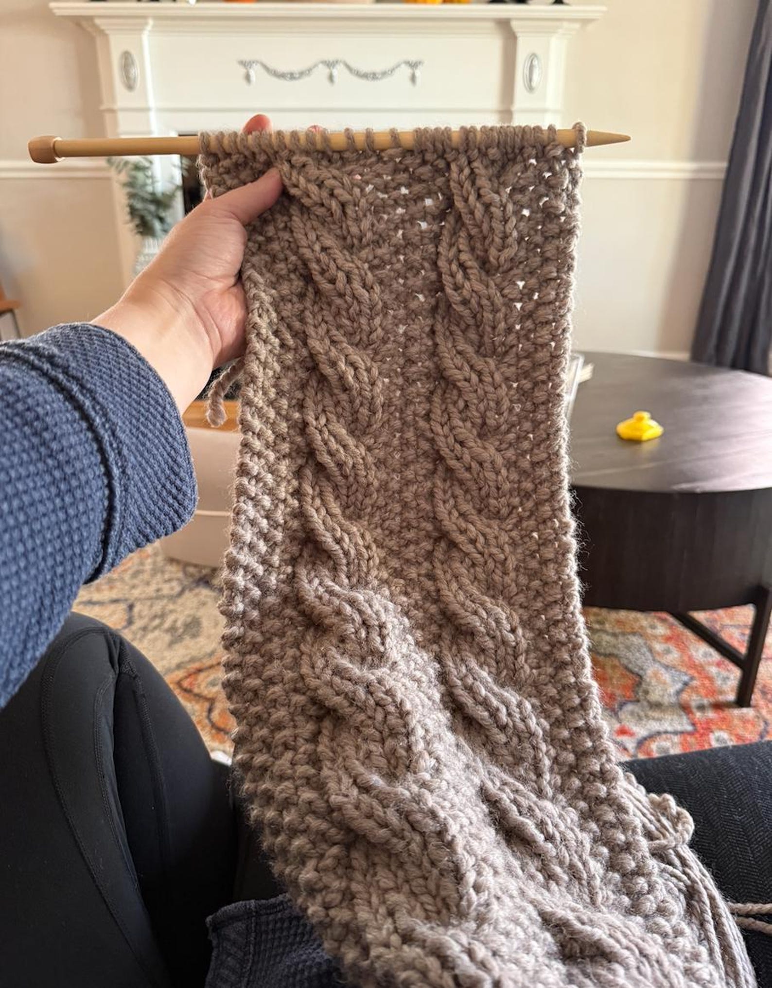 Chunky Double Cable Scarf Knitting Pattern, Cable Scarf Beginner Pattern, Simple Cable Scarf ...